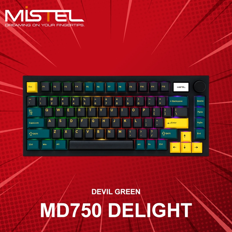 คีย์บอร์ด Mistel รุ่น MD750 Delight Devil Green (ภาษาอังกฤษ) ประกัน ...