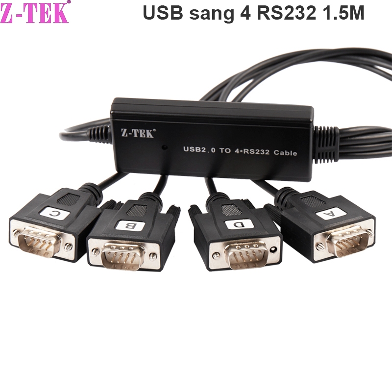 Z-TEK RT ZE552A USB-to-4-serial USB2.0-turn four-channel RS232 | Shopee ...