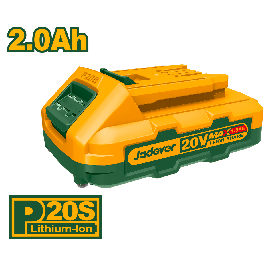 JADEVER แบตเตอรี่ลิเธียม-ไอออน 20V 2.0A รุ่น JDLBP520, 4.0A รุ่น JDLBP540 ที่ชาร์ตรุ่น JDFP518 ...