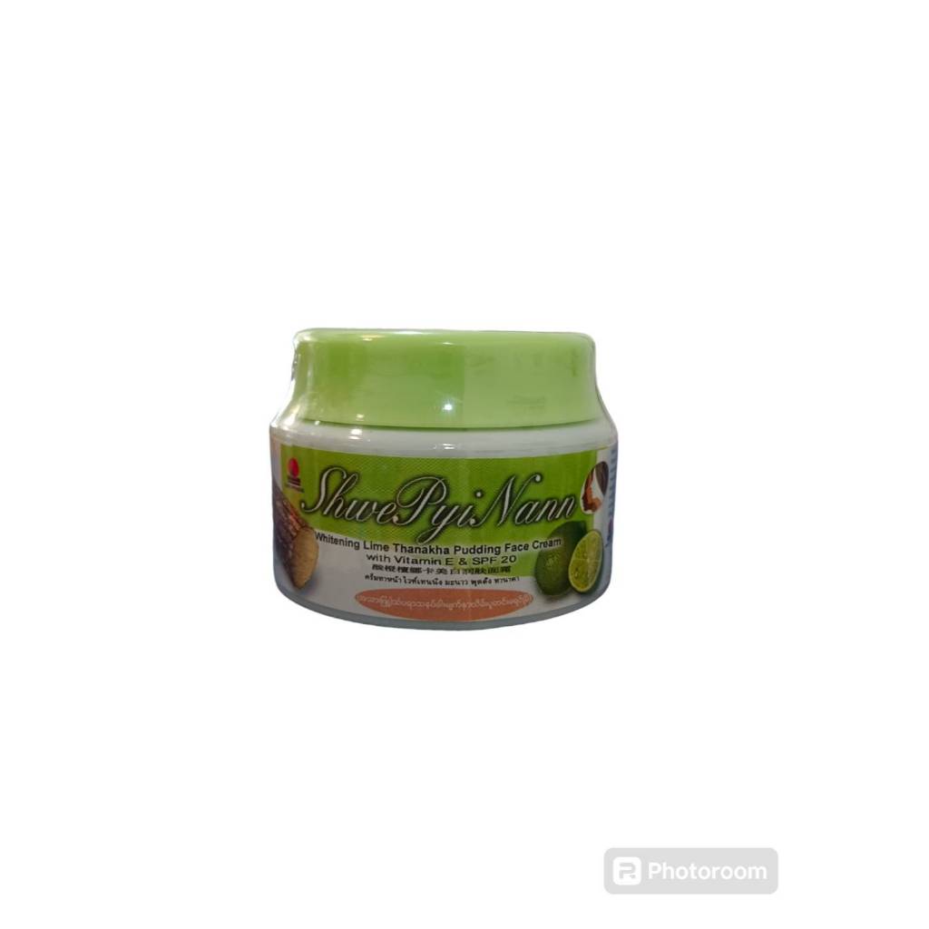 Shwe Pyi Nann whitening Lime Thanaka Pudding Face Cream ครีมทาหน้าทา ...
