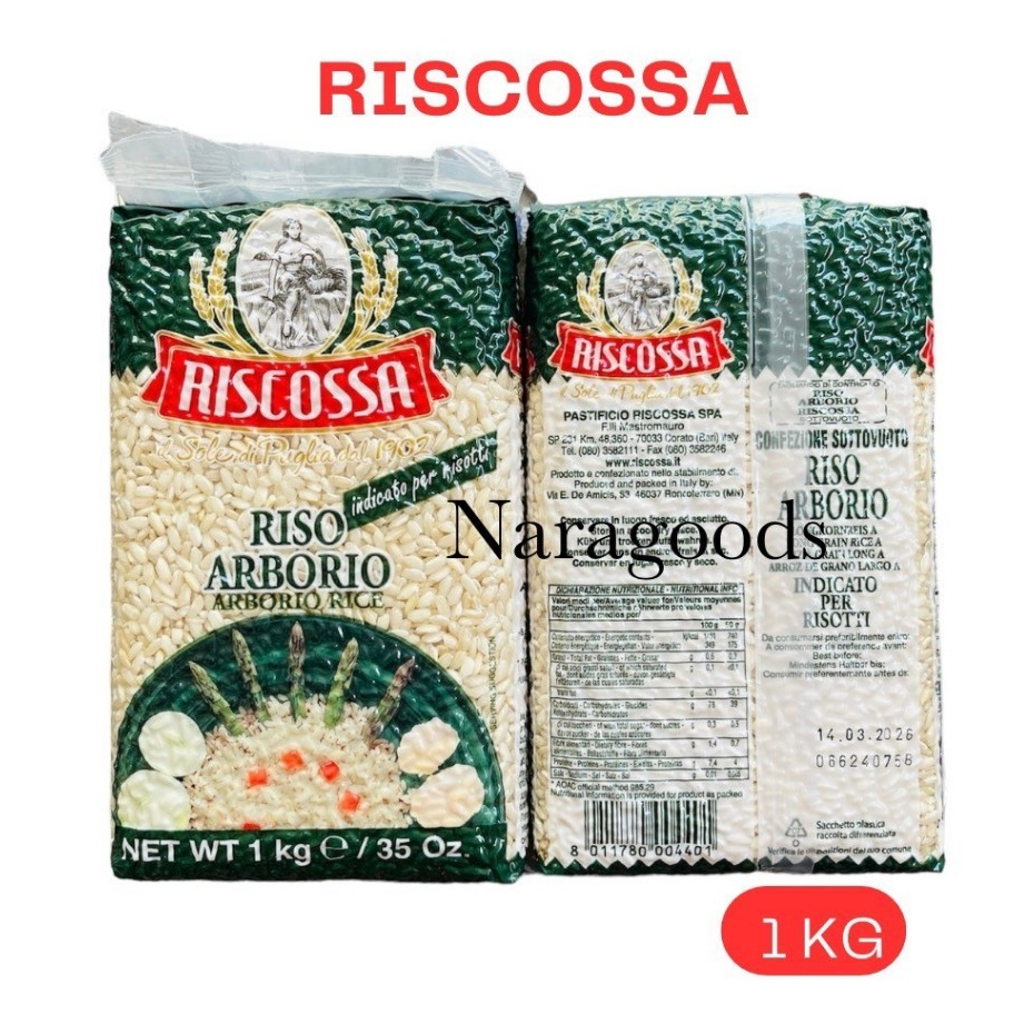 ข้าว Risotto Arborio Rice RISCOSSA 1kg. ข้าวอาร์โบริโอ ข้าวอิตาลี สำหรับทำเมนู ริซอตโต้ | Shopee ...