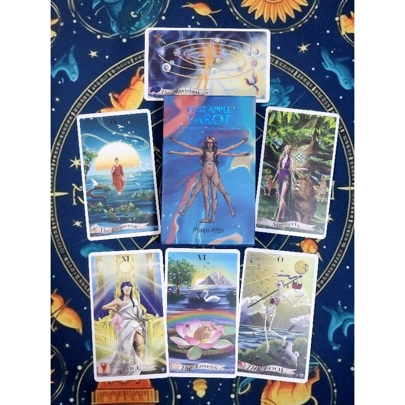 Blue Apple Tarot ไพ่ยิปซีแท้ภาพสวยขอบทองหรูหรา ไพ่ยิปซี ไพ่ทาโร่ต์ ...