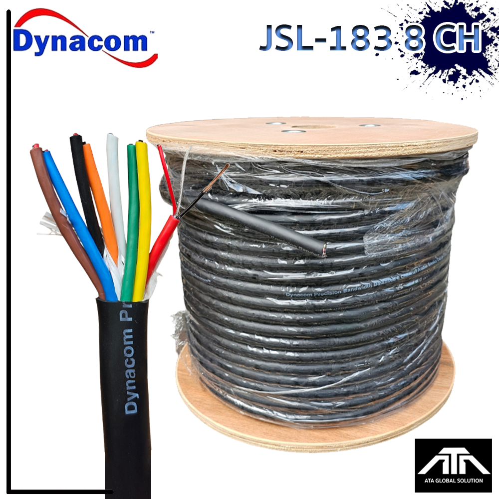 สายมัลติคอร์ 8คอร์ DYNACOM JSL-183 สายคอร์ สายสัญญาณเสียง 8Core สายมัลติคอร์ 8 คอร์ JSL183 ...
