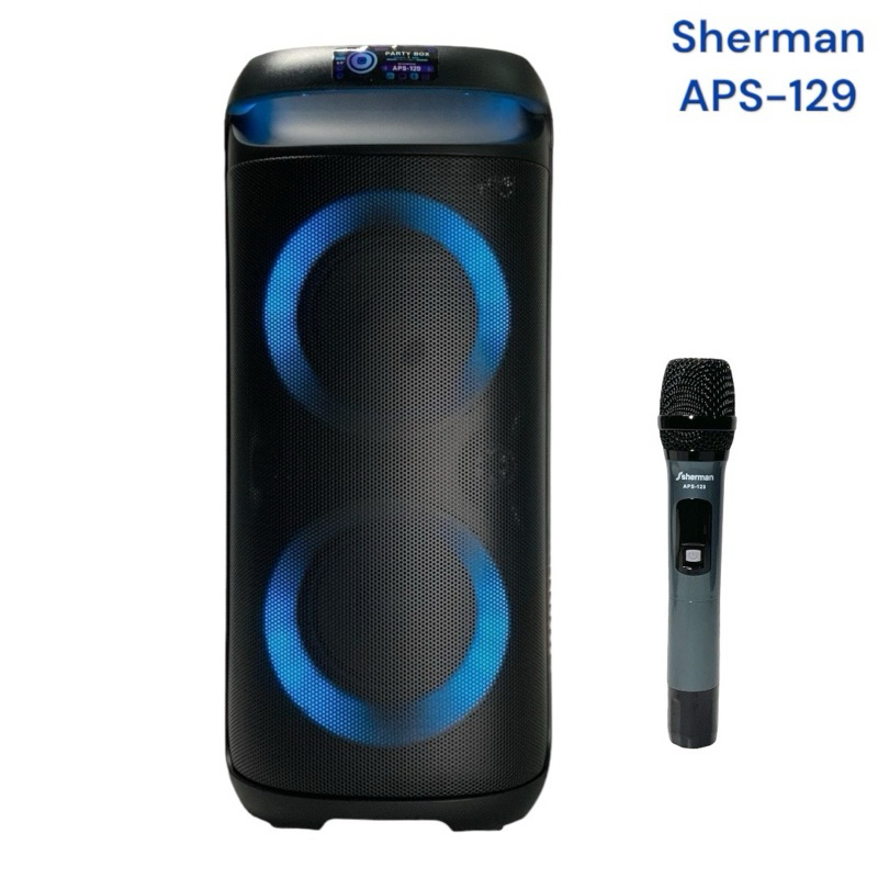 SHERMAN APS129 Bluetooth ลำโพงปาร์ตี้เคลื่อนที่ ขนาด 6.5 นิ้ว กำลังขับ 60W | Shopee Thailand