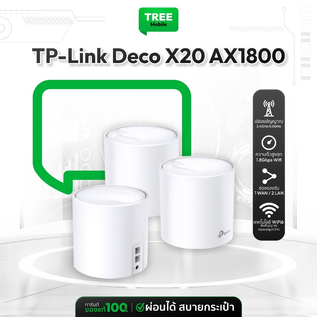 TP-Link Network Deco X20 AX1800 ( 2PACK ) / Deco X20-4G AX1800 ( 1 PACK ...