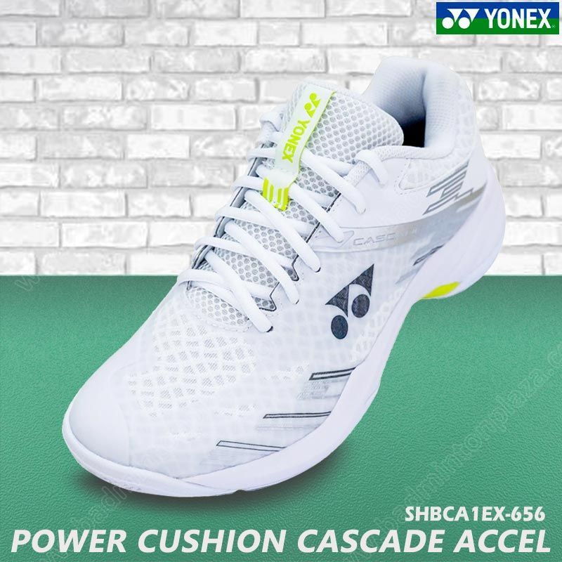 ของแท้ 💯% 】รองเท้าแบดมินตันโยเน็กซ์ POWER CUSHION CASCADE ACCEL สีขาว ...