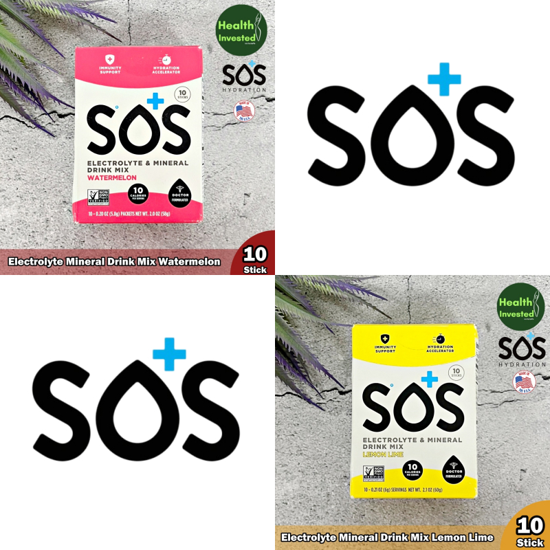 Electrolyte Mineral Drink Mix Lemon Lime or Watermelon 10 Sticks ผงอิ ...