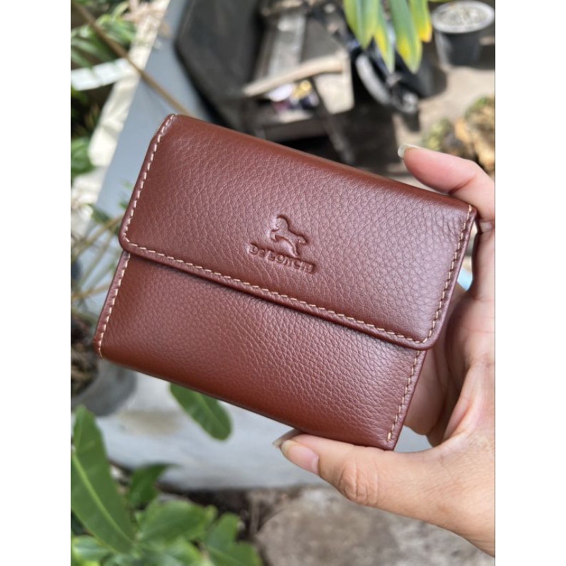 De'Lonchi กระเป๋าสตางค์ หนังวัวแท้ ใบสั้น รุ่น 3 พับ ใส่แบงค์พัน ตามยาว ...