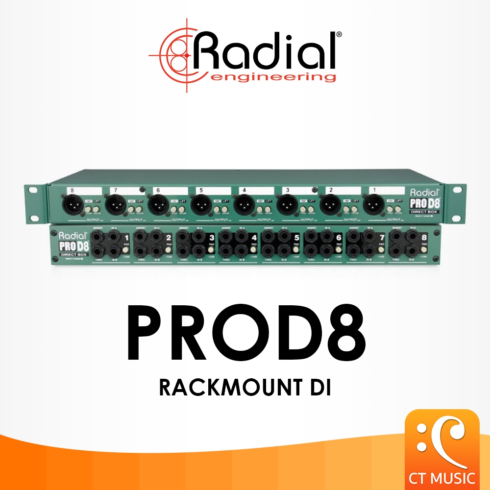 Radial ProD8 Rackmount DI Direct Box ดีไอ Pro D8 | Shopee Thailand