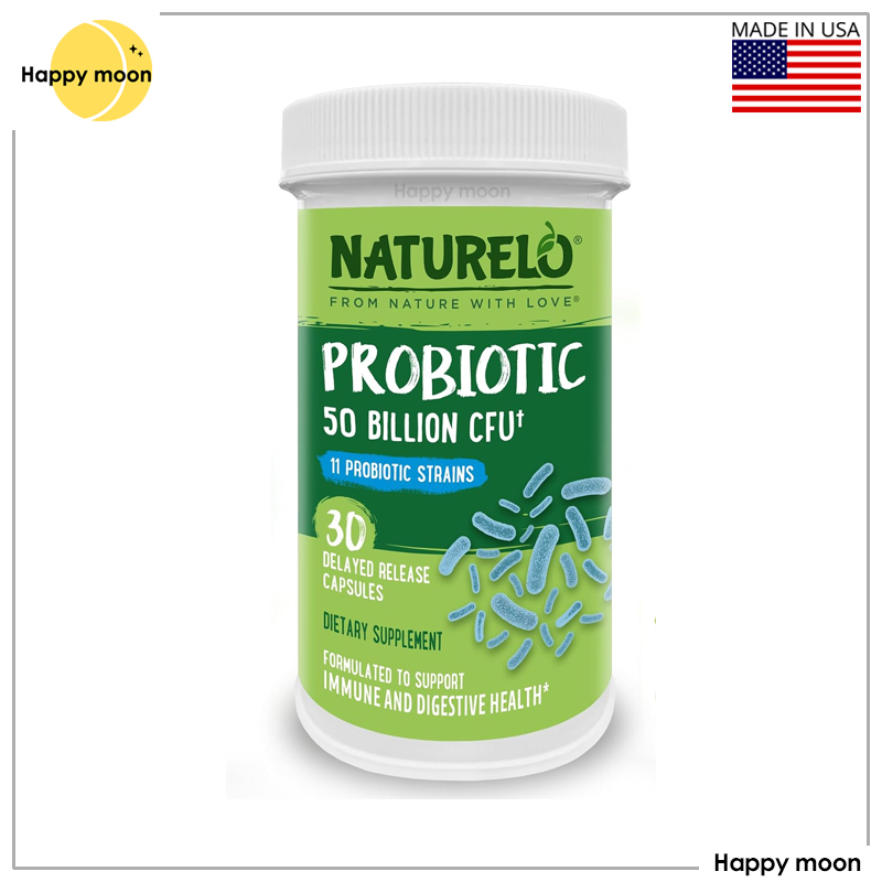NATURELO, Probiotic, 50 Billion CFU, 30 Delayed Release Capsules ...