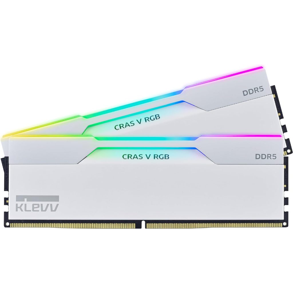 48GB (24GBx2) DDR5 6000MHz RAM (หน่วยความจำ) KLEVV CRAS V RGB GAMING OC MEMORY (WHITE ...