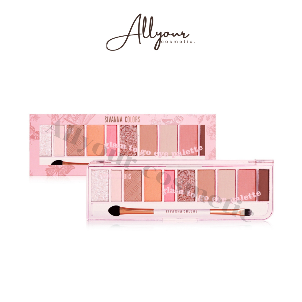 (ของแท้) อายแชโดว์ Sivanna Colors Glam to Go Eye Palette เนื้อแมทท์และ ...