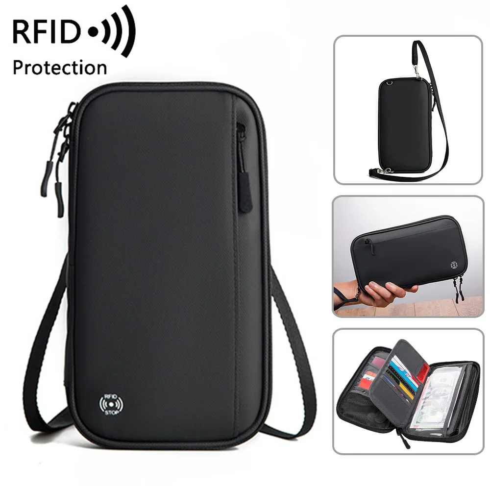 Waterproof RFID กระเป๋าพาสปอร์ตแท้ Passport Cover ID Card Bank Card ...