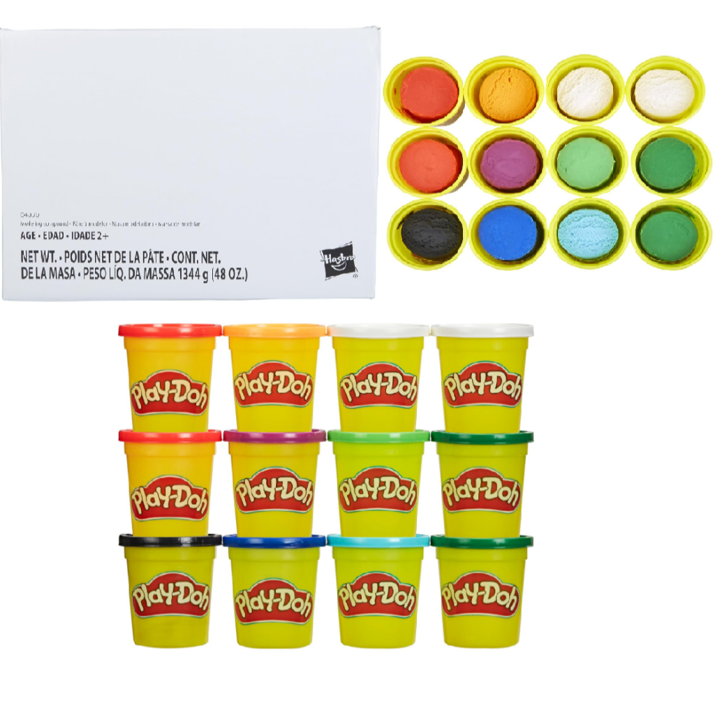Play-Doh Bulk Winter Colors 12-Pack of Non-Toxic Modeling Compound, 4-Ounce Cans | Shopee Thailand