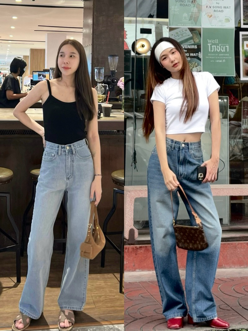 VIPH - 2 สี WENDY JEANS กระบอก 059-064 | Shopee Thailand
