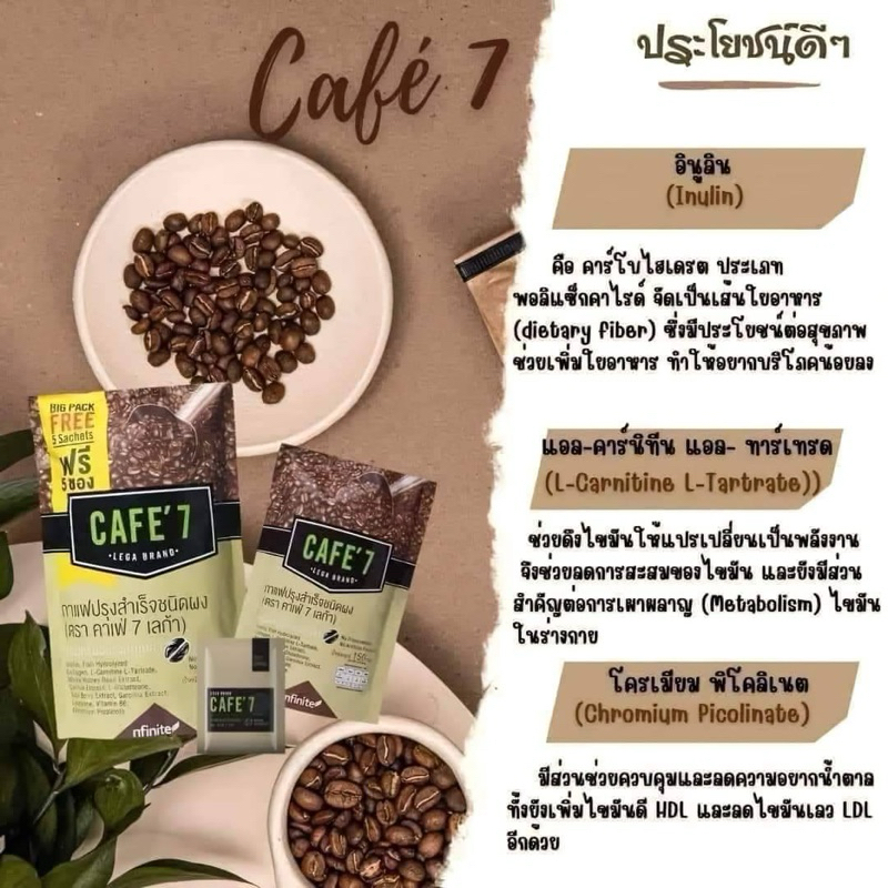 กาแฟ 7 Cafe Cafe'7 LEGACY เลกาซี่ กาแฟ 10ซอง ของจากบริษัทมีใบอนุญาต | Shopee Thailand