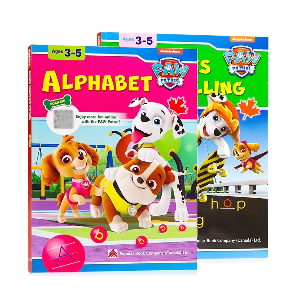 หนังสือแบบฝึกหัดภาษาอังกฤษ Paw Patrol Alphabet & Phonics and Spelling ...