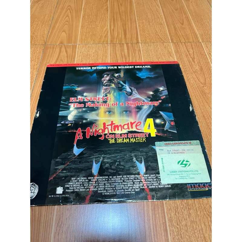 แผ่น LaserDisc เบื้องหลังภาพยนตร์ A NIGHTMARE ON ELM STREET4 มือ 2 ...