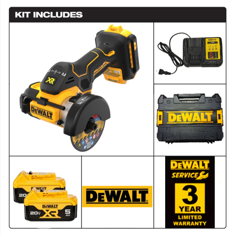 (COD&ต้นฉบับ) DEWALT DCS438 20V มินิแบบพกพาไร้สาย Brushless เครื่องบด ...