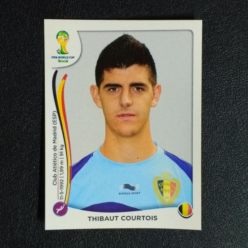 สติ๊กเกอร์นักฟุตบอล ธีโบ กูร์ตัว THIBAUT COURTOIS PANINI 2014 FIFA ...