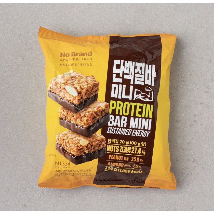 no brand Protein Bars mini โปรตีนบาร์มินิ ผสม ถั่ว อัลมอนด์ อัดแท่ง ...