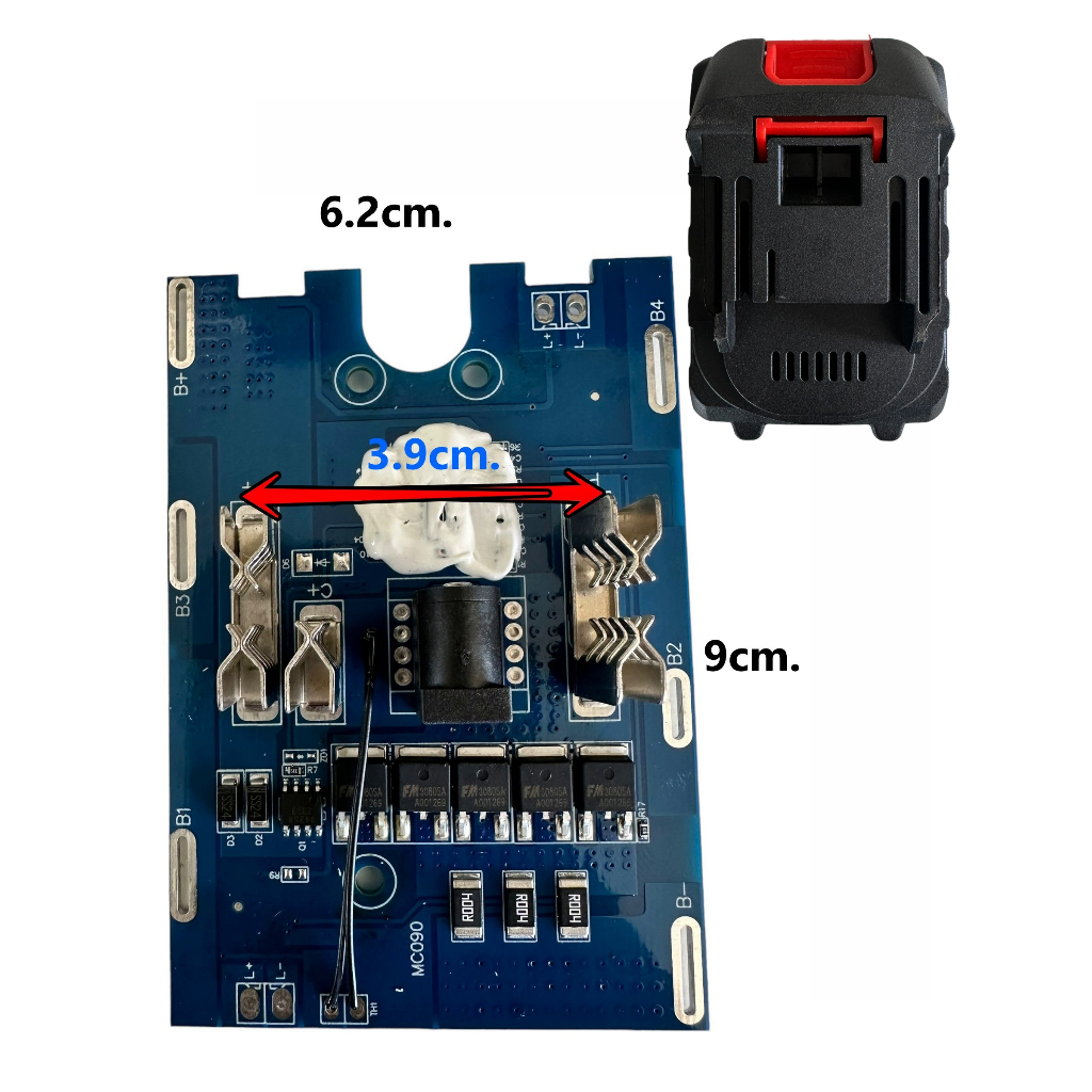 BMS แผงวงจร สำหรับเครื่องมือช่างไร้สาย 12v. 16.8v. 21v. | Shopee Thailand