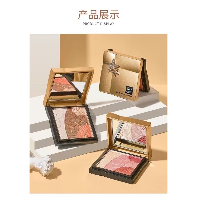 Mack Andy อายแชโดว์ บลัชออน และไฮไลท์ 1ตลับแบบ 3 in 1 No.MK138 | Shopee ...