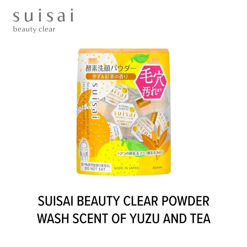 SUISAI BEAUTY CLEAR SUISAI BEAUTY CLEAR SCENT OF YUZU AND TEA POWDER WASH ขนาด 32 แคปซูล(ผลิต03/ ...