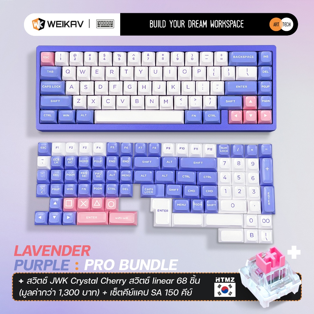 พร้อมส่งจากไทย (รับฟรีสวิตช์ 68 ชิ้น) WEIKAV Lucky65 Lucky 65 Barebone ...