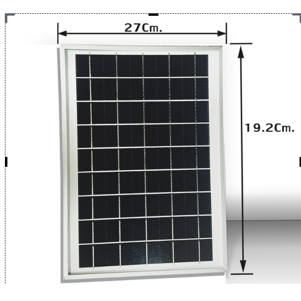 แผงโซล่าเซลล์ fosera solar cell 4.5v 6W พร้อมสายยาว 5 เมตร พลังงานแสง ...