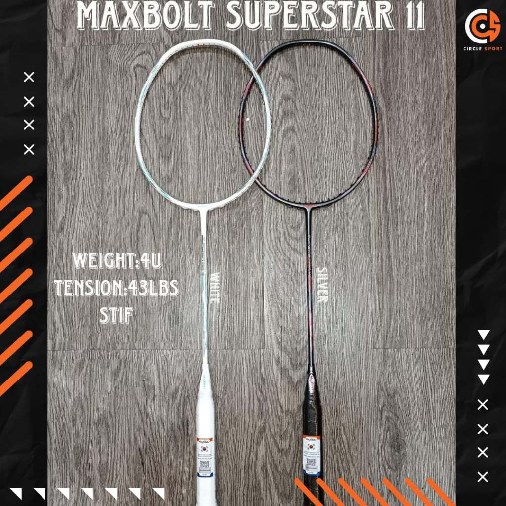 Maxbolt Superstar 11 (4U/G5) สามารถขึ้นเอ็นได้ถึง 43LBS ไม้แบดมินตัน ...