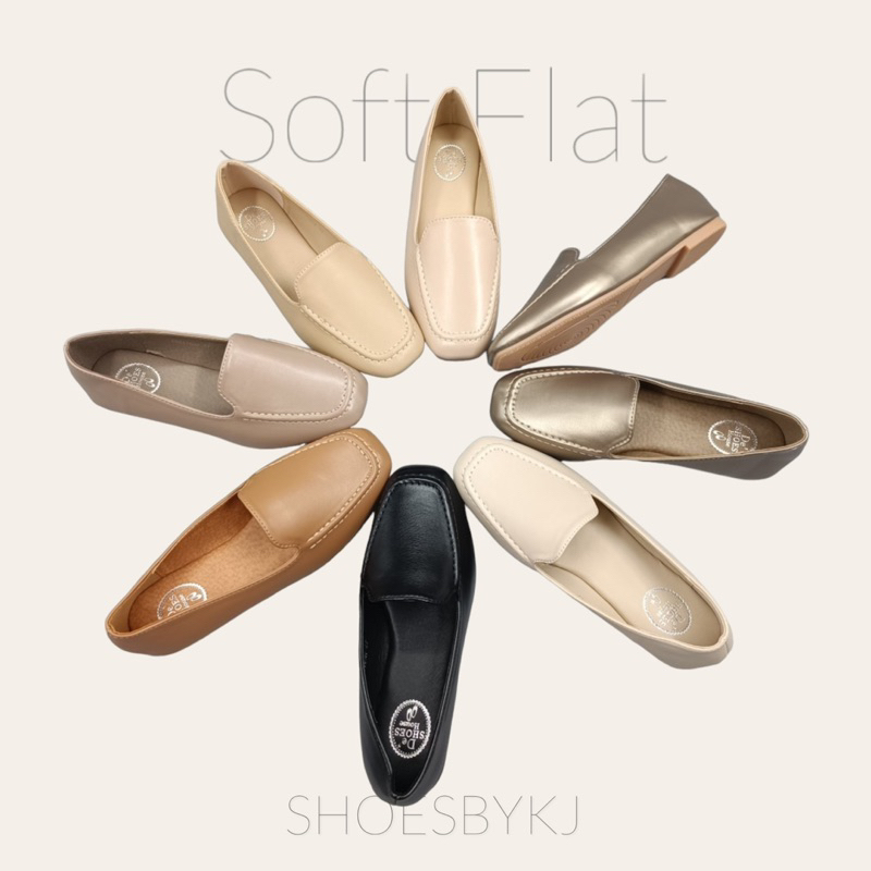 พร้อมส่งจากกทม 631103 รองเท้าคัชชู หัวตัด นิ่ม สบาย basic flats รองเท้า ...