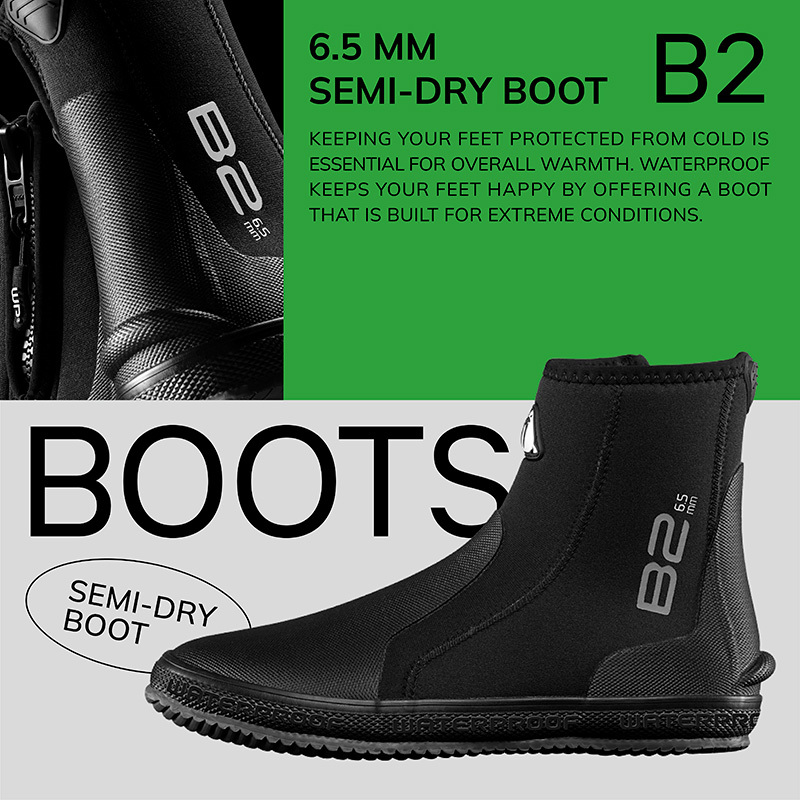 Waterproof B2 Boots 6.5mm (บูทแบบหุ้มข้อที่สวมใส่ง่ายให้ความนุ่มสบาย ...
