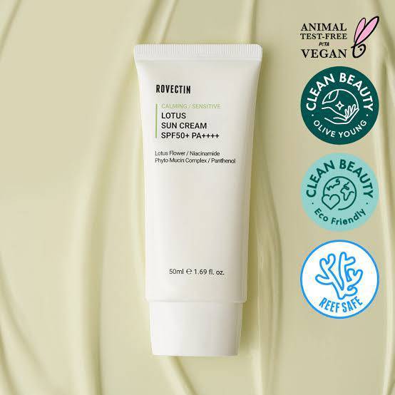 [สินค้าของแท้100% พร้อมส่ง] ROVECTIN Calming Lotus Sun Cream SPF50 PA ...