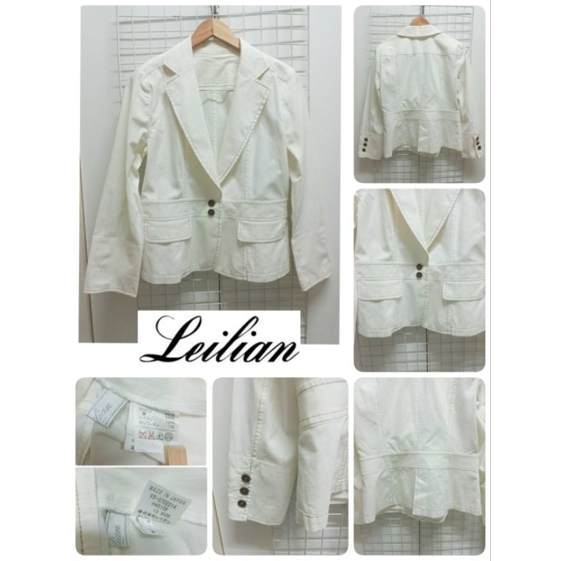 Leilian เสื้อเบลเซอร์ผ้าผสมใยกัญชงมือสองญี่ปุ่น | Shopee Thailand