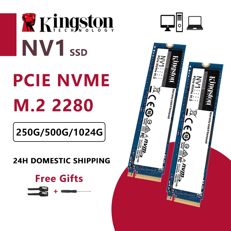 Kingston NV1 M.2 Nvme SSD 250GB 500GB 1TB PcIe 2280 Solid State Hard ...