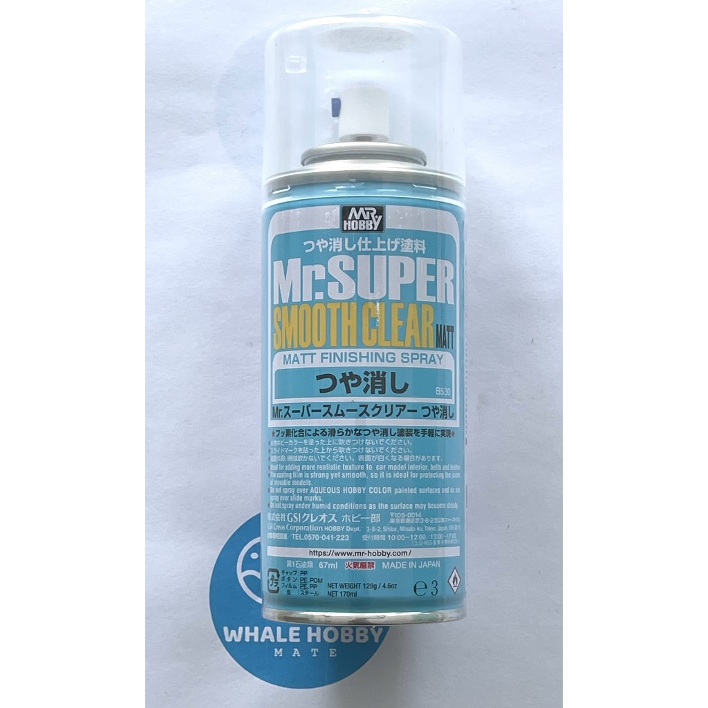 MR HOBBY Mr. SUPER SMOOTH CLEAR MATT B530 170 ml. สเปรย์ กระป๋อง เนื้อ ...