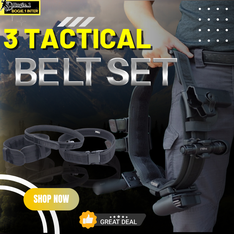 3 Tactical Belt Set แบรนด์ Bogie1 เข็มขัดสนาม เข็มขัดยุทธวิธีพร้อมรองนวม รุ่น 3 ชั้น | Shopee ...