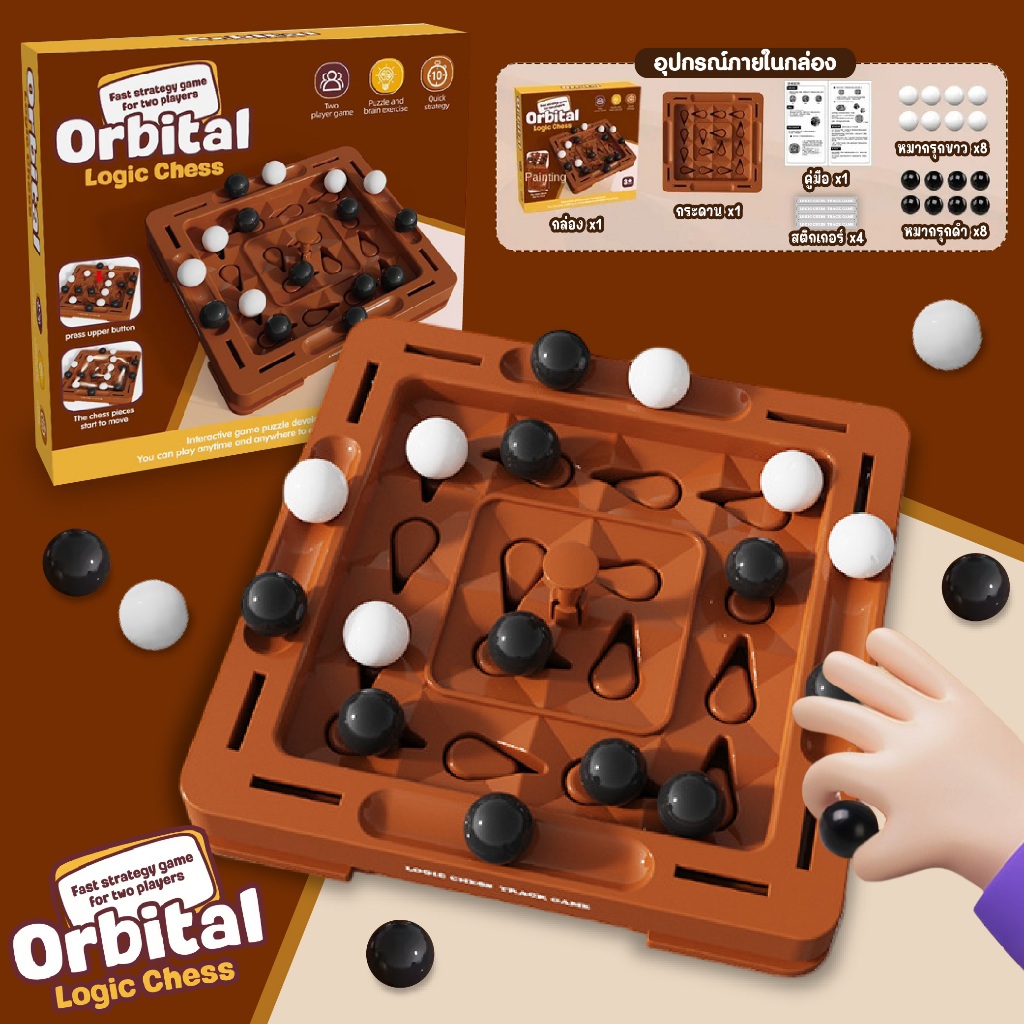 เกมกระดาน Track game เกมกระดานลอจิก Orbital Logic Chess หมากรุกวงโคจร ...