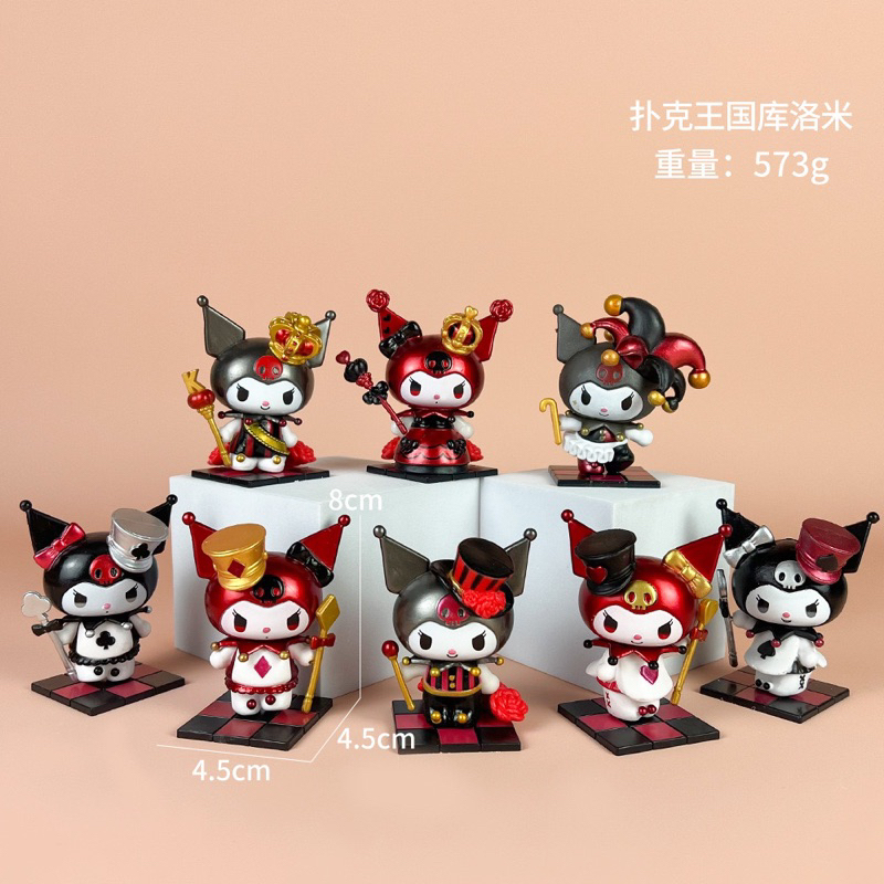 โมเดล ของสะสม ของตกแต่ง ตัวการ์ตูนคุโรมิ แฟนซี Kuromi Fancy เซ็ต 8 ตัว ...