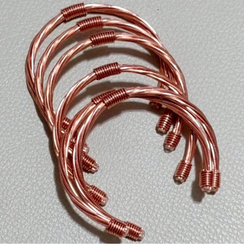 กำไลทองแดงข้อมือ(Lakhovsky coil)ผลิตจากลวดทองแดงYazakiเบอร์10 | Shopee ...