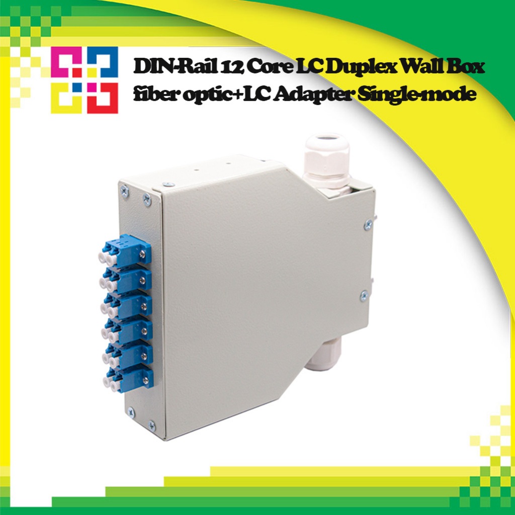 DIN-Rail 12 Core LC Duplex Wall Box fiber optic+LC Adapter Single-mode ...
