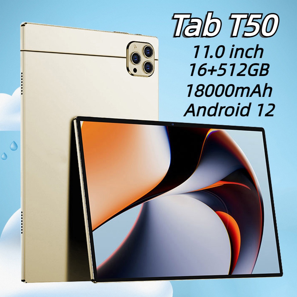 แท็บเล็ตพีซี Samsung T50 Android แท็บเล็ต 11 นิ้ว 16GB + 512GB แท็บเล็ตหน้าจอขนาดใหญ่ PC Office ...