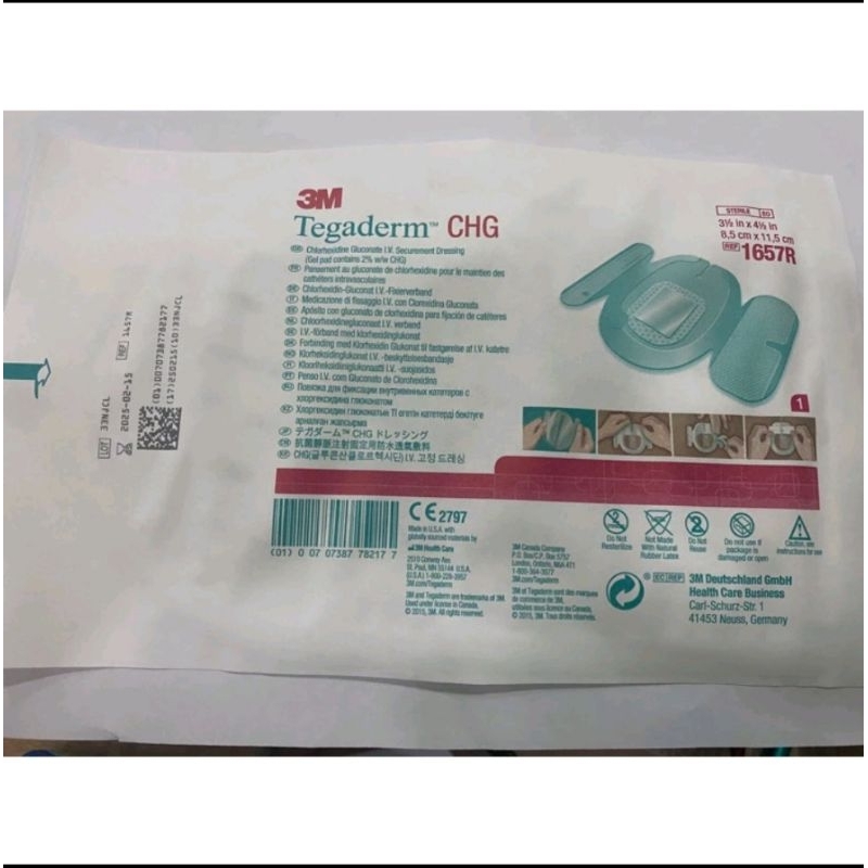 แท้ 💯 3M Tegaderm CHG (ราคาต่อ 1 แผ่น) 1660R /1657R/2558Rแผ่นยึดตรึง ...