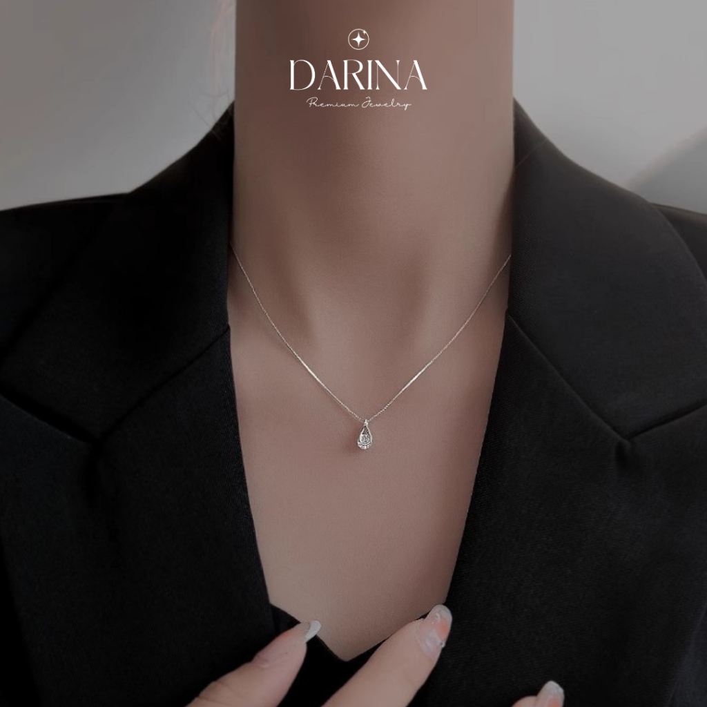 Elly Necklace สร้อยคอ Darina Jewelry DRN0048 พร้อมกล่องเครื่องประดับ เขียนการ์ดได้ | Shopee Thailand