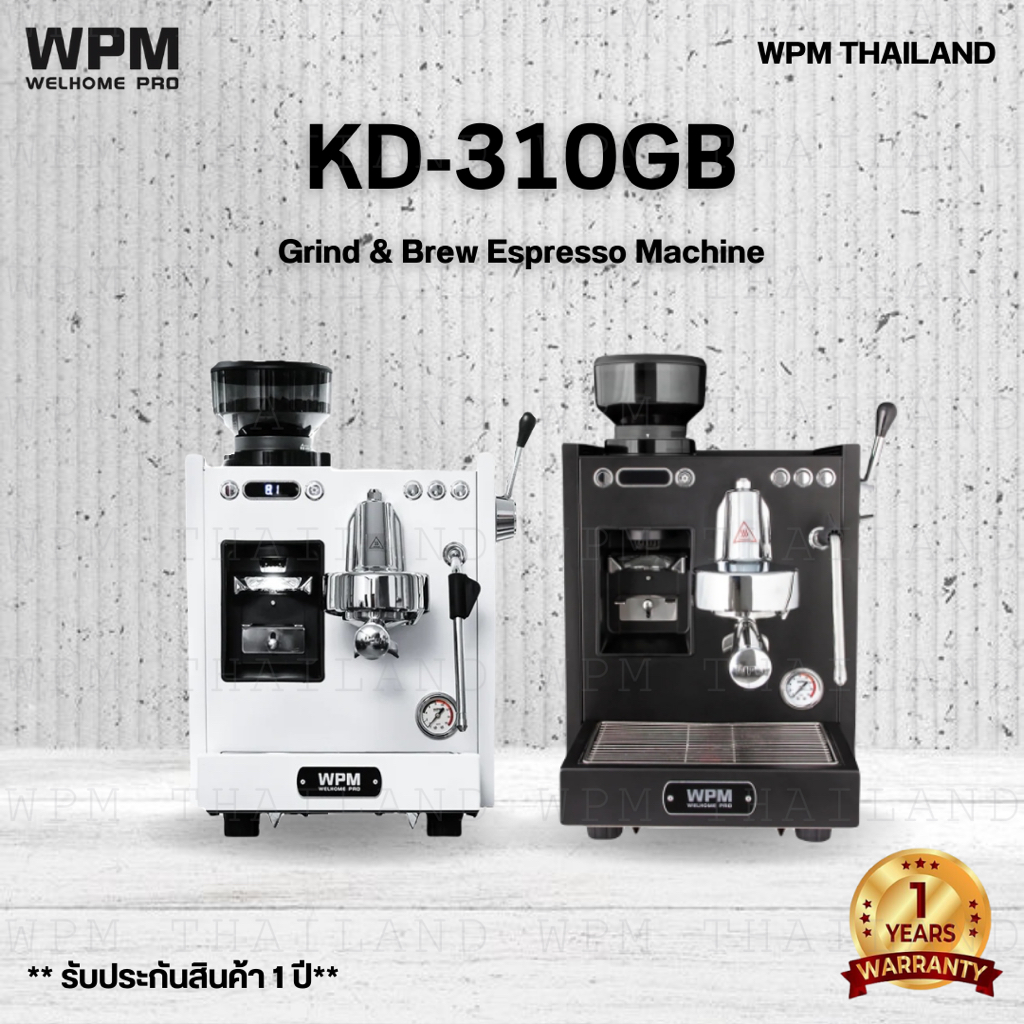 ** สินค้าพร้อมส่ง ** WPM KD-310GB เครื่องเดียวครบจบ บด ชง สตีม/สินค้ารับประกัน 1 ปี | Shopee ...