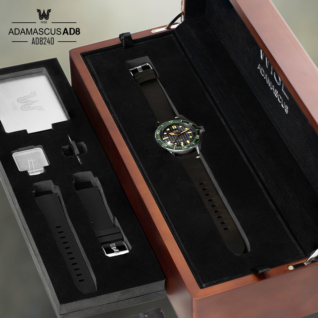 WISE รุ่น Adamascus AD8240 Stainless 904L นาฬิกาข้อมือ 41 มม. | Shopee ...