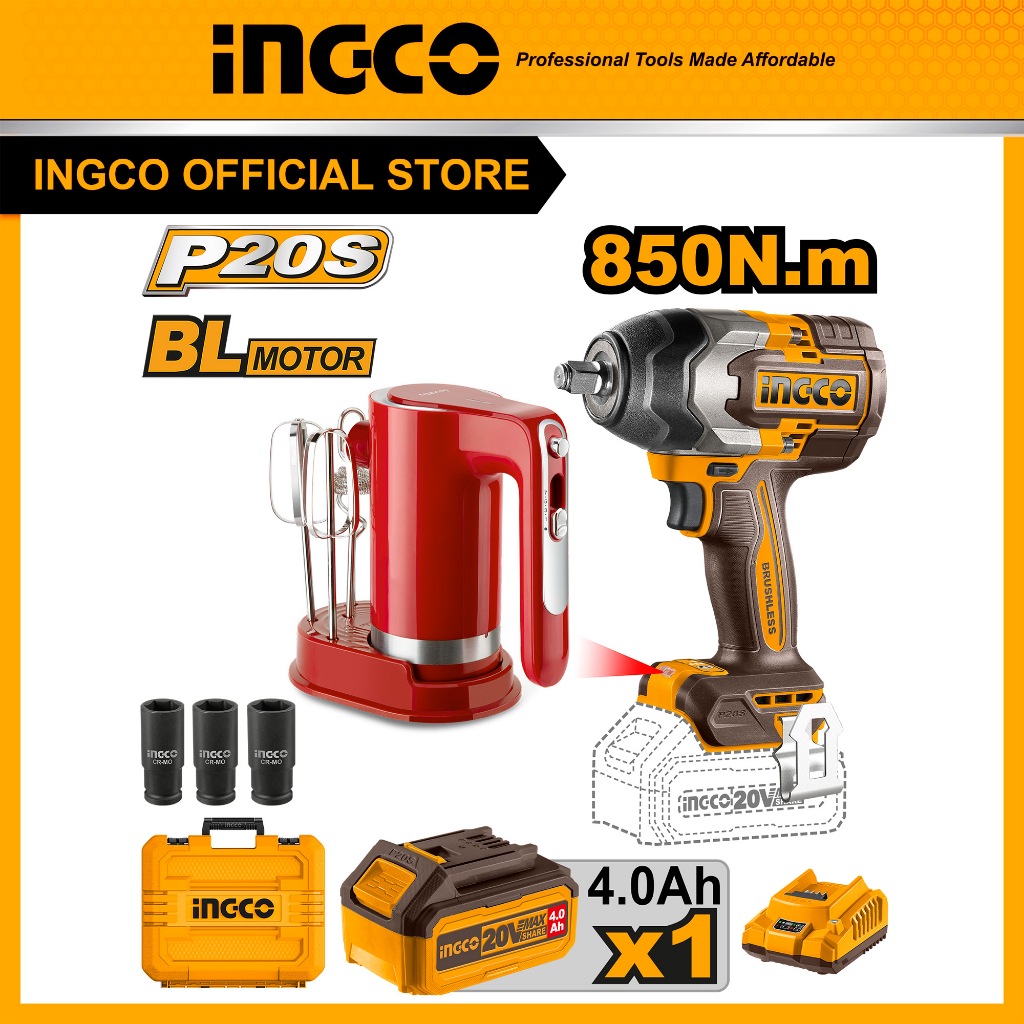 INGCO Combo Set บล็อคกระแทก+เครื่องผสมอาหารไร้สาย COSLI240313 | Shopee ...