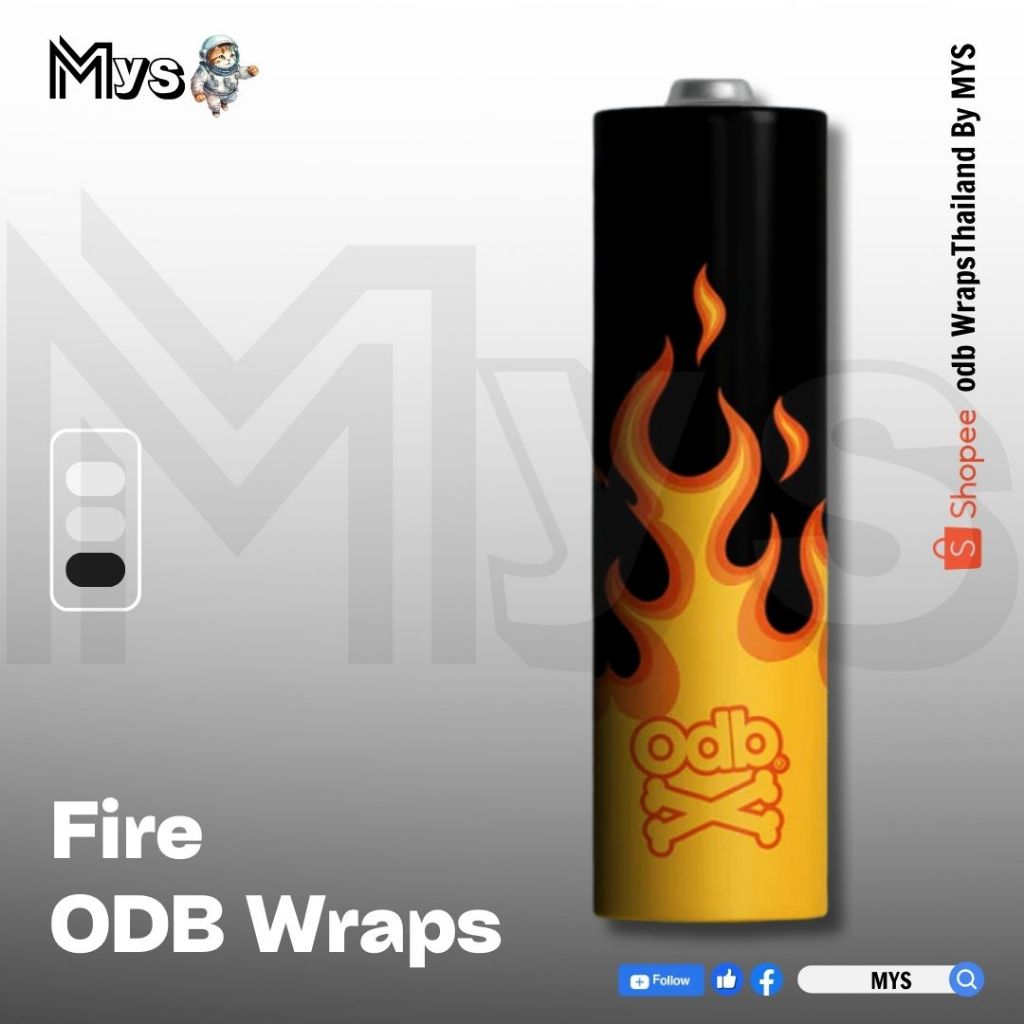 ปลอกถ่าน 18650 Fire ODB Wraps แท้100% | Shopee Thailand