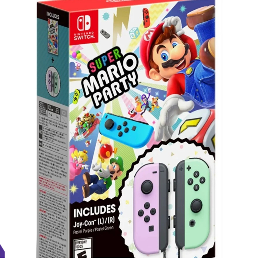 Joy Con : Super Mario Party Joy-Con Bundle (Pastel Purple & Pastel ...